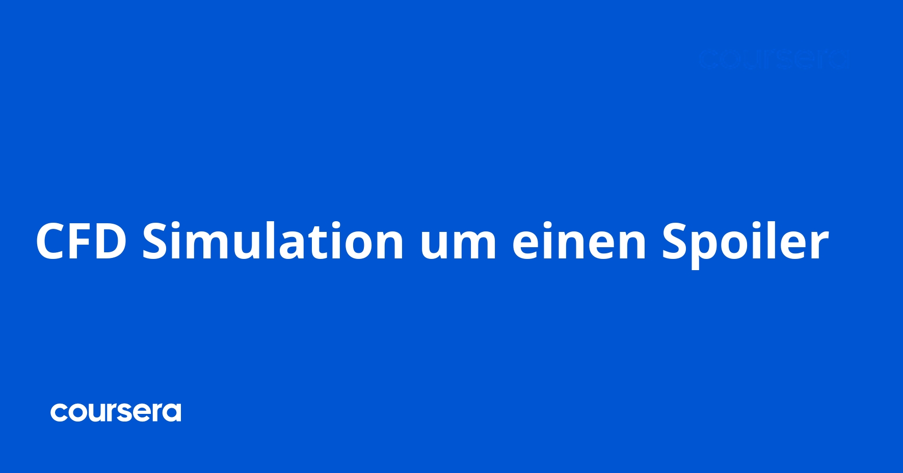 CFD Simulation um einen Spoiler