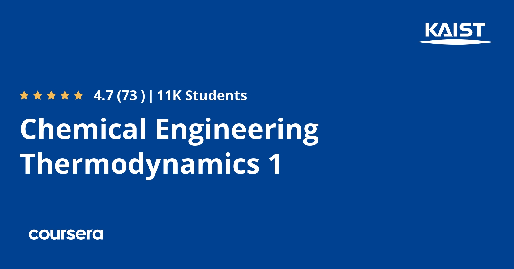 Chemical Engineering Thermodynamics 1 | Coursera