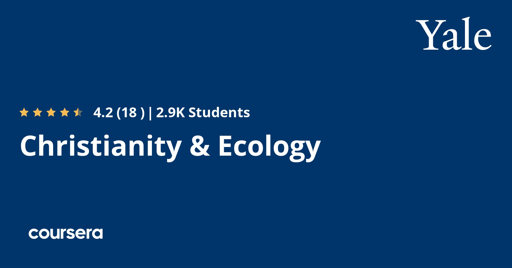 Christianity & Ecology | Coursera