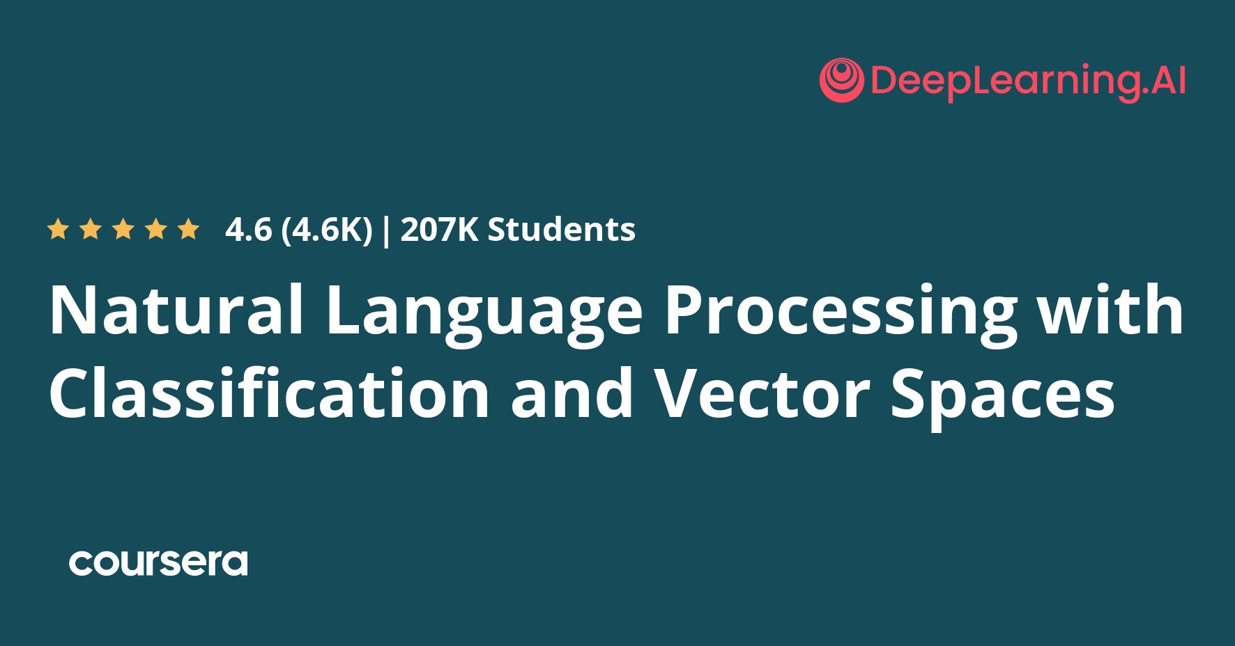 Natural Language Processing With Classification And Vector Spaces Coursera