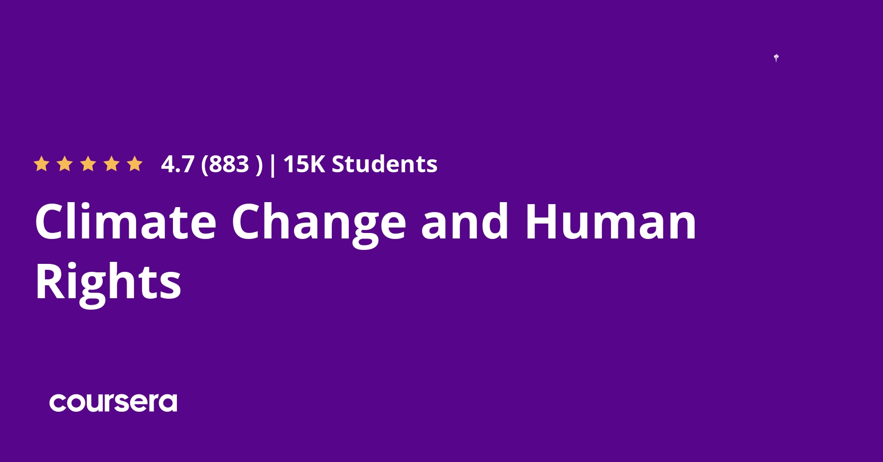Climate Change and Human Rights | Coursera