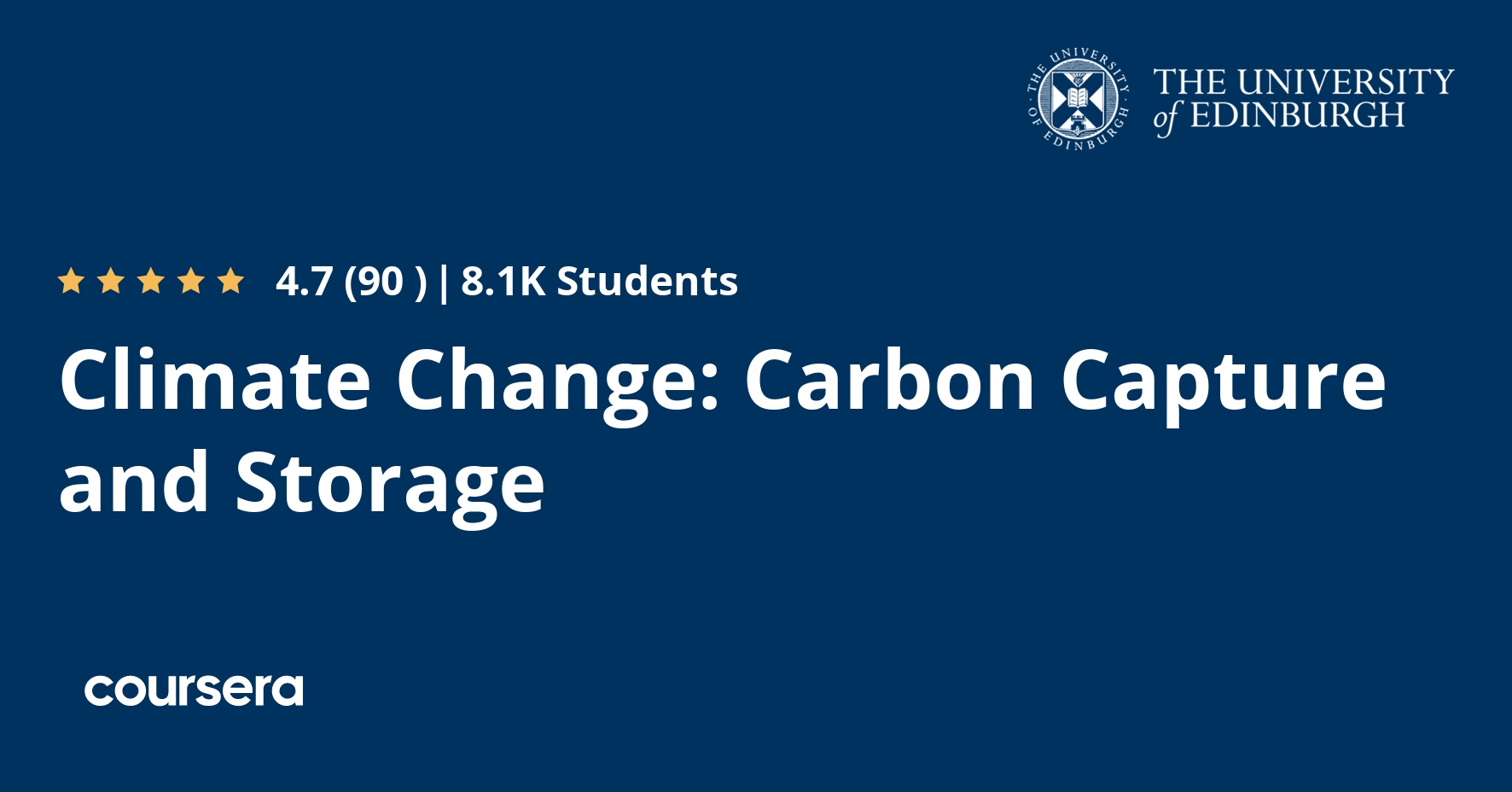 Climate Change: Carbon Capture and Storage | Coursera