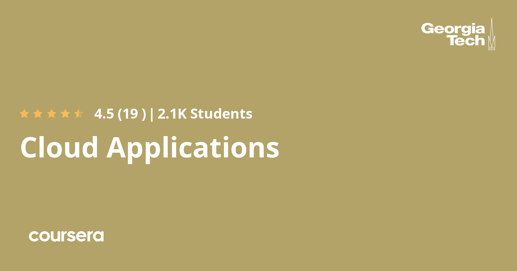 Cloud Applications | Coursera