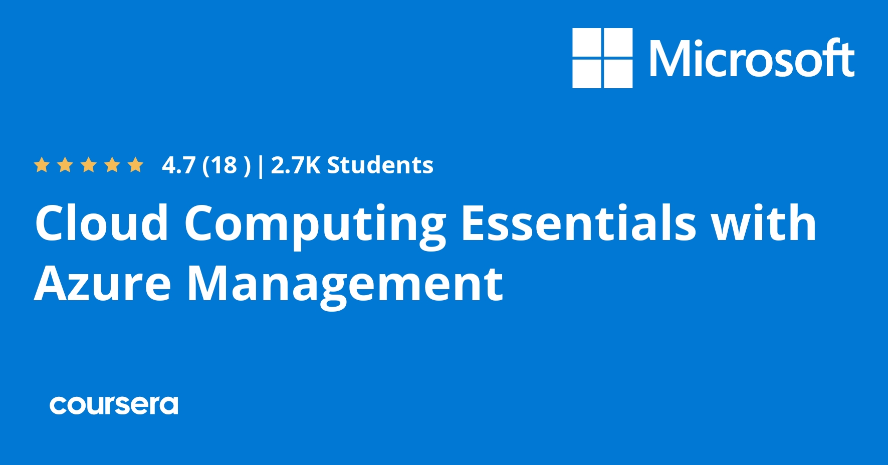 Cloud Computing Essentials with Azure Management | Coursera