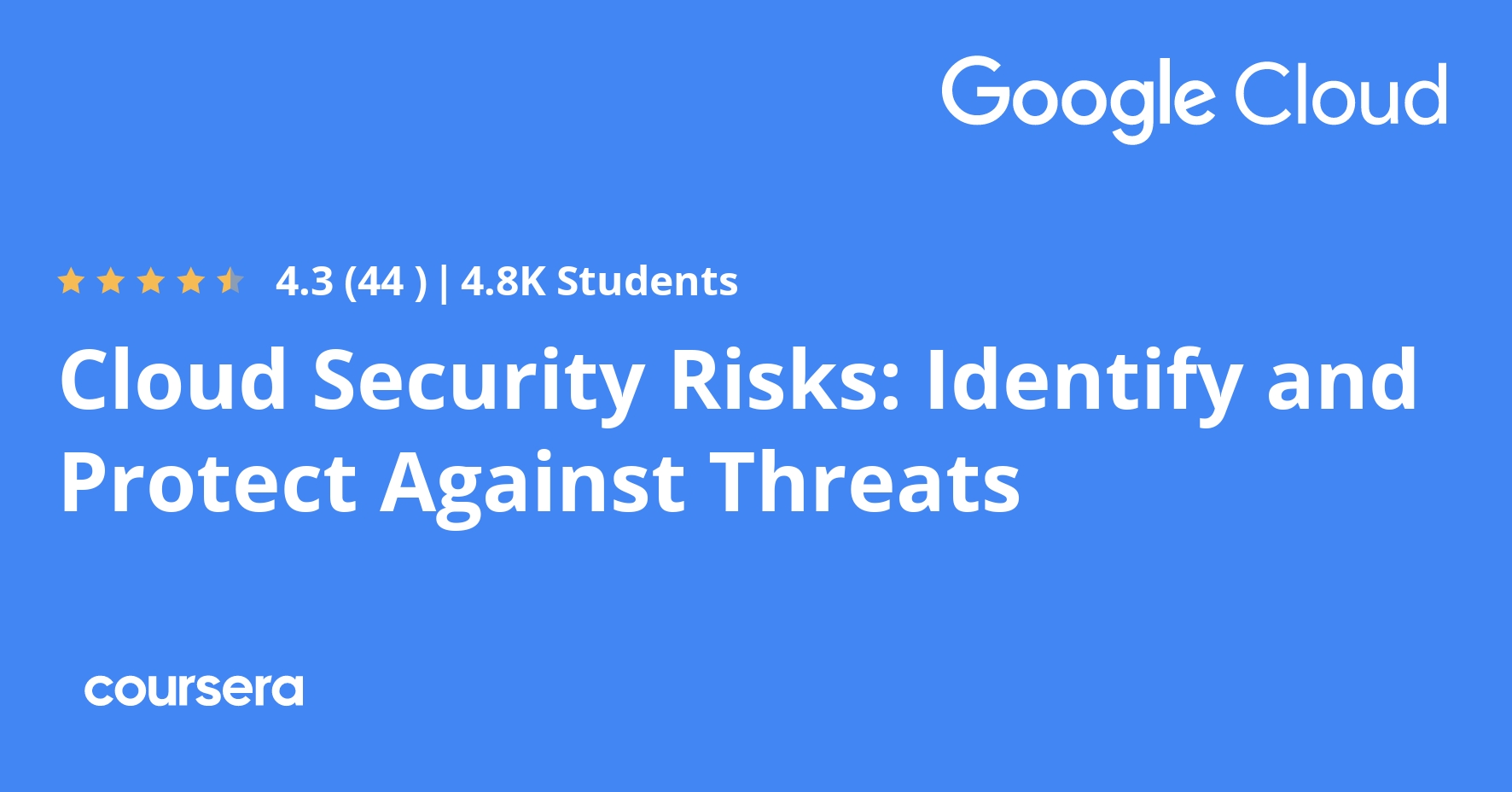Cloud Security Risks: Identify and Protect Against Threats | Coursera