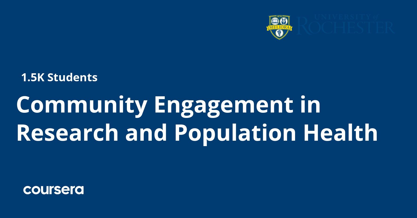 Community Engagement in Research and Population Health | Coursera