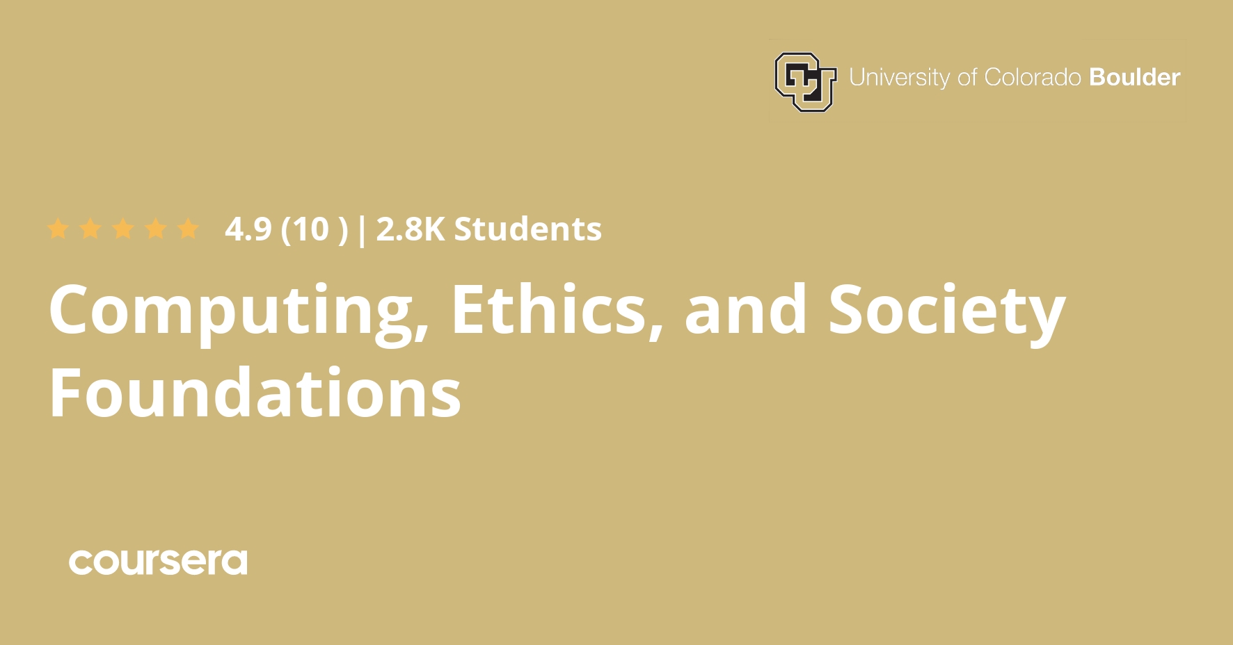 Computing, Ethics, and Society Foundations | Coursera