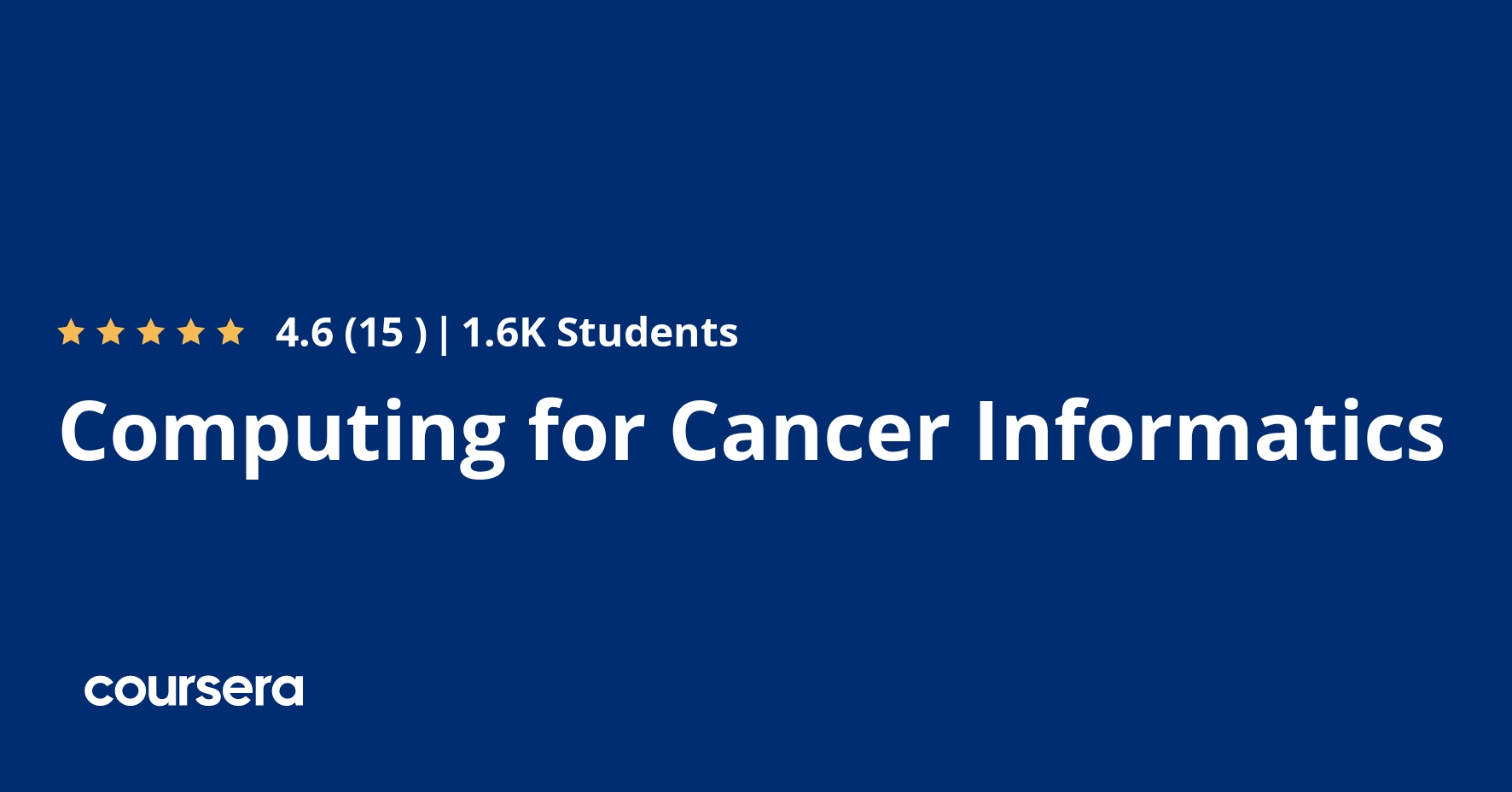 Computing for Cancer Informatics | Coursera