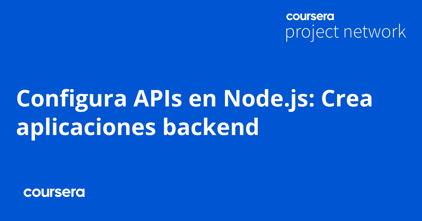 Configura APIs en Node.js: Crea aplicaciones backend Configura APIs en Node.js: Crea aplicaciones backend