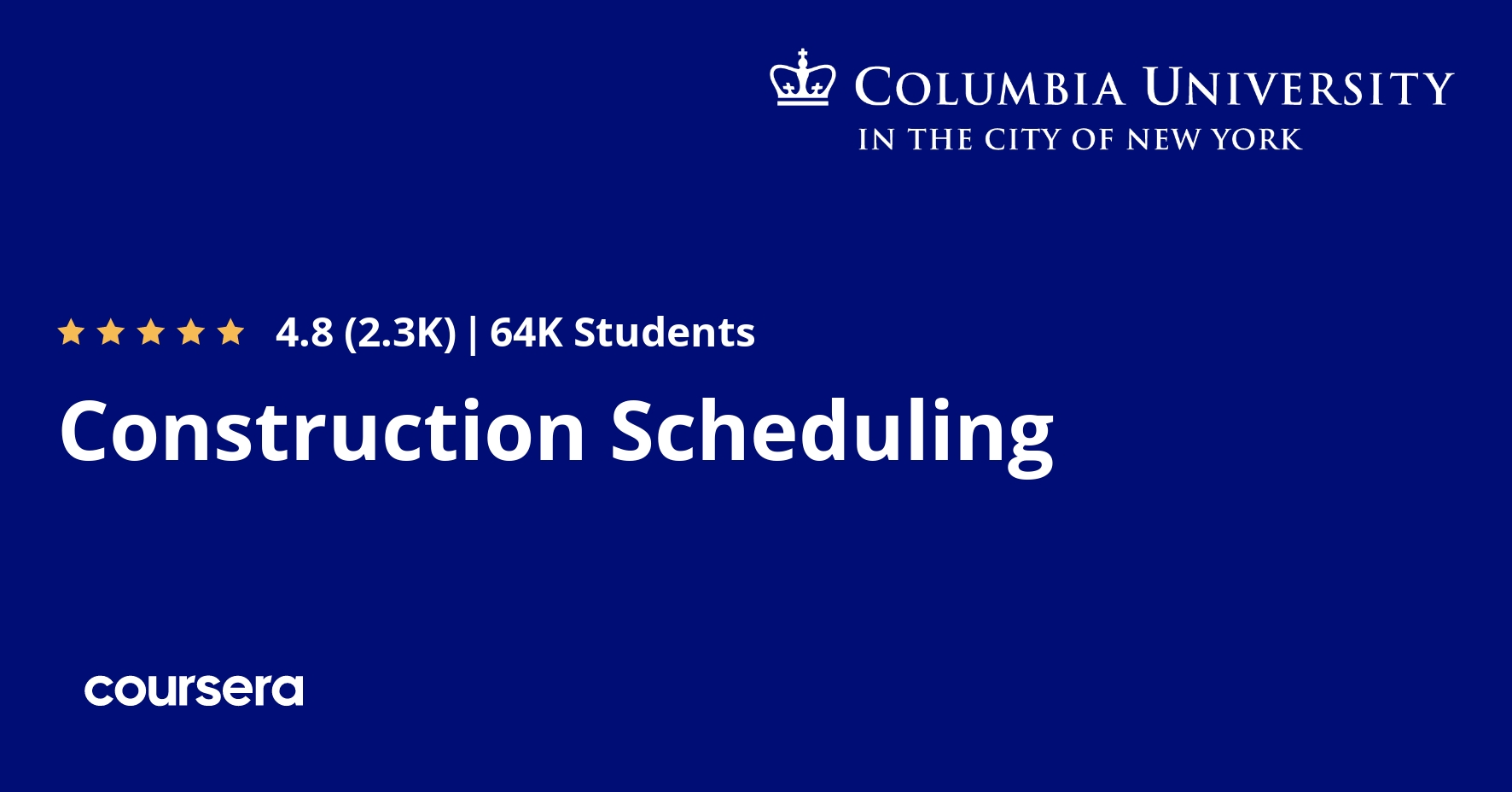 Construction Scheduling | Coursera