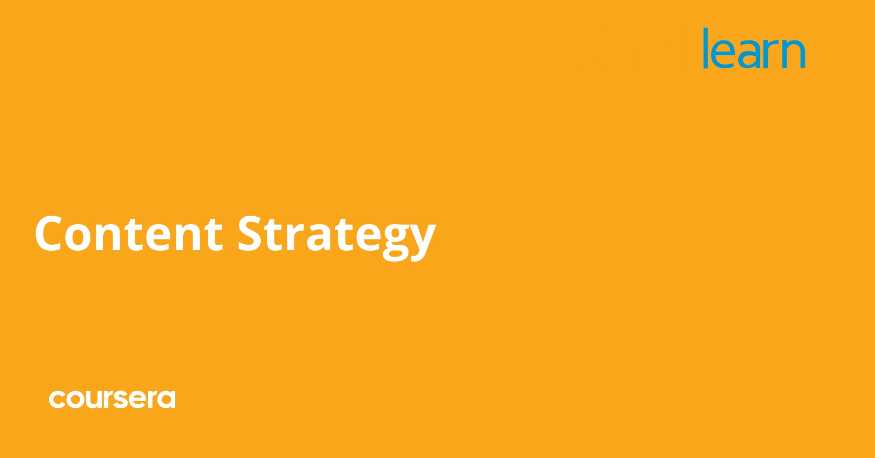 Content Strategy | Coursera