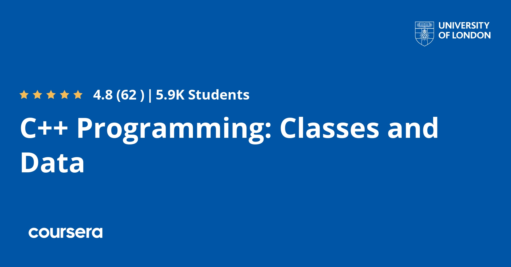 C++ Programming: Classes and Data | Coursera