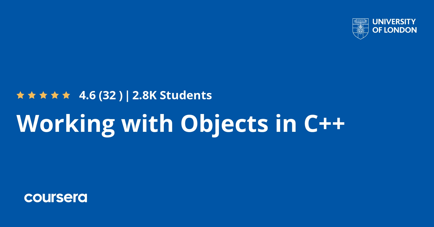 Working with Objects in C++ | Coursera