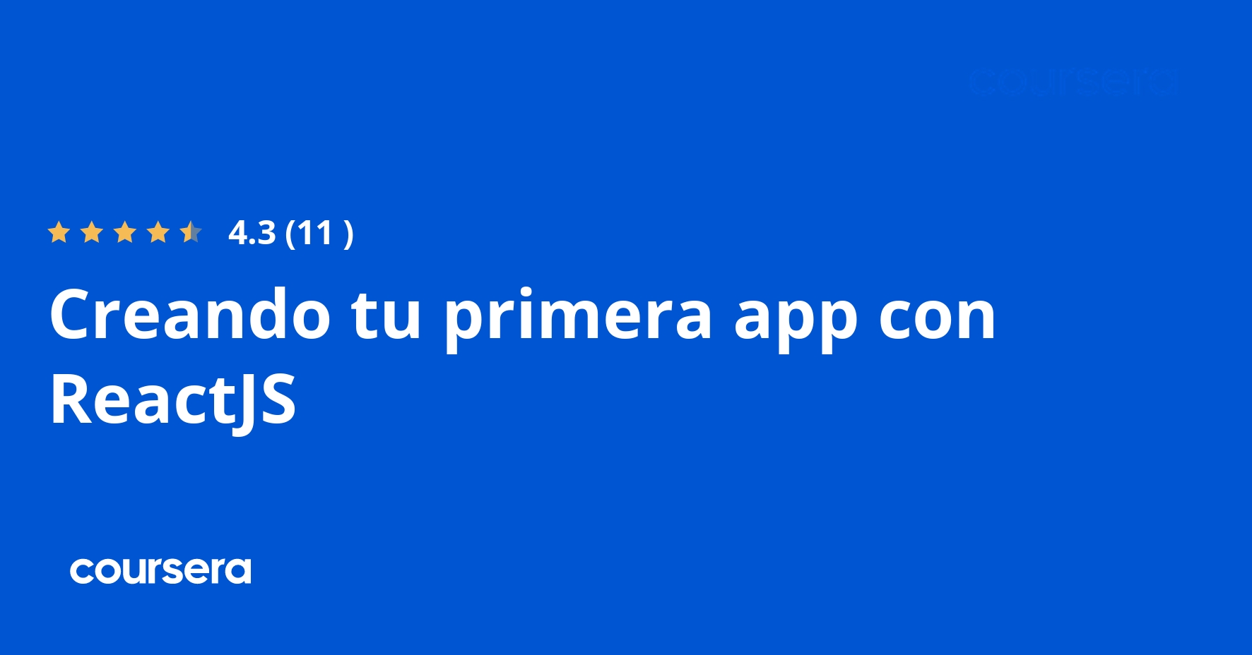 Creando tu primera app con ReactJS