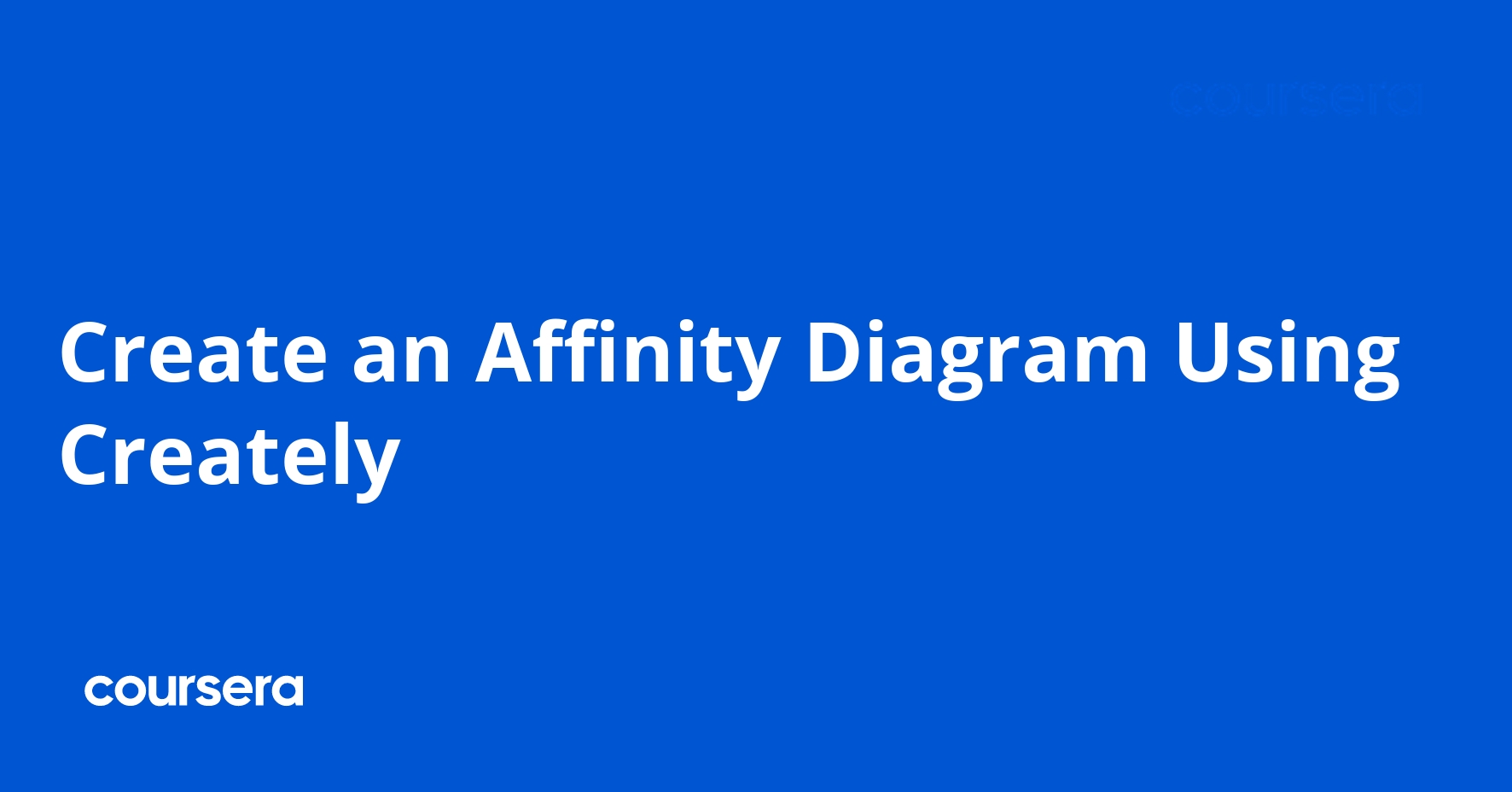Create an Affinity Diagram Using Creately