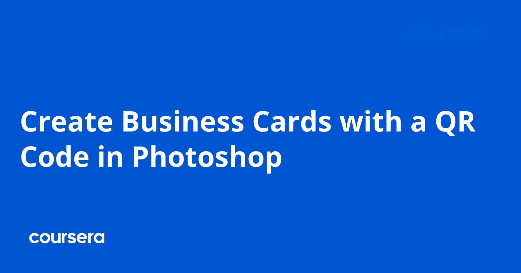 Create Business Cards with a QR Code in Photoshop