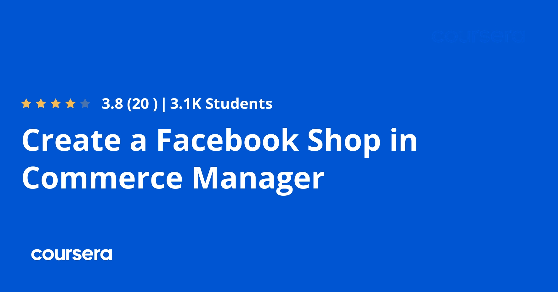 Create a Facebook Shop in Commerce Manager