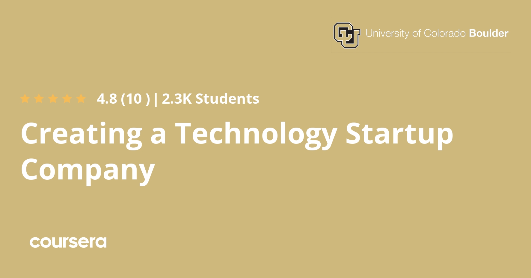 Creating a Technology Startup Company | Coursera