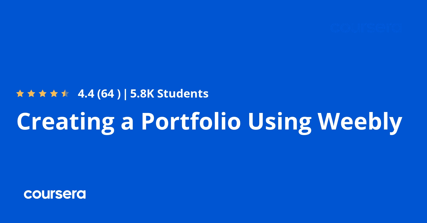 Creating a Portfolio Using Weebly