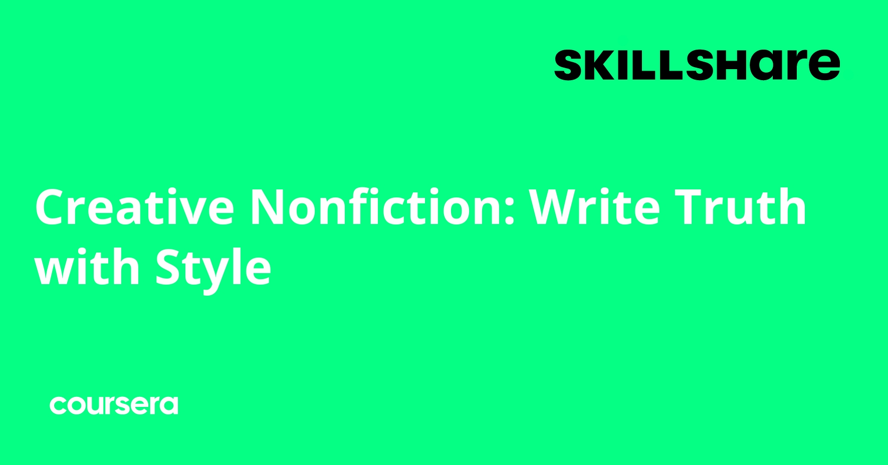 Creative Nonfiction: Write Truth with Style | Coursera