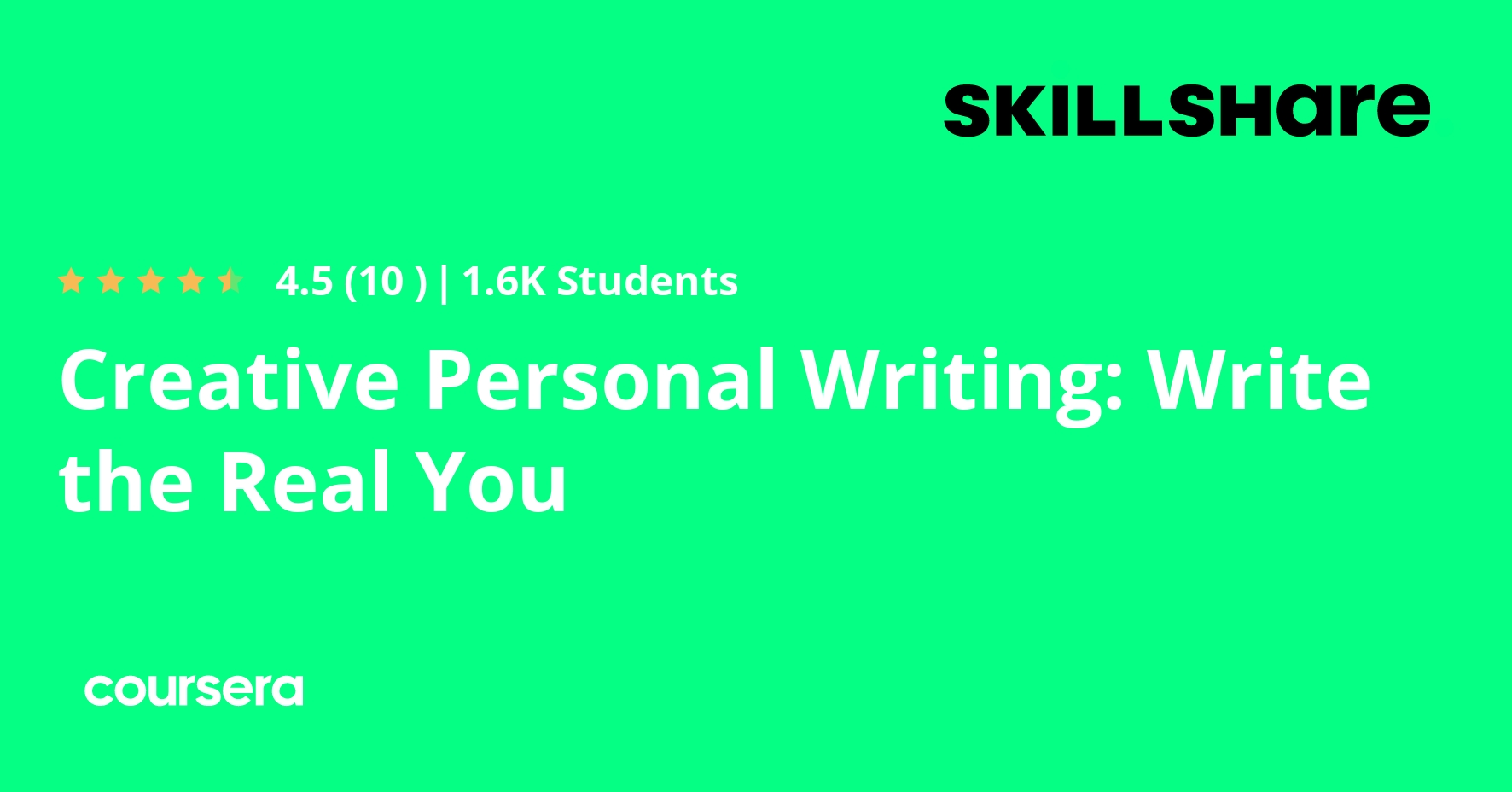 Creative Personal Writing: Write the Real You | Coursera