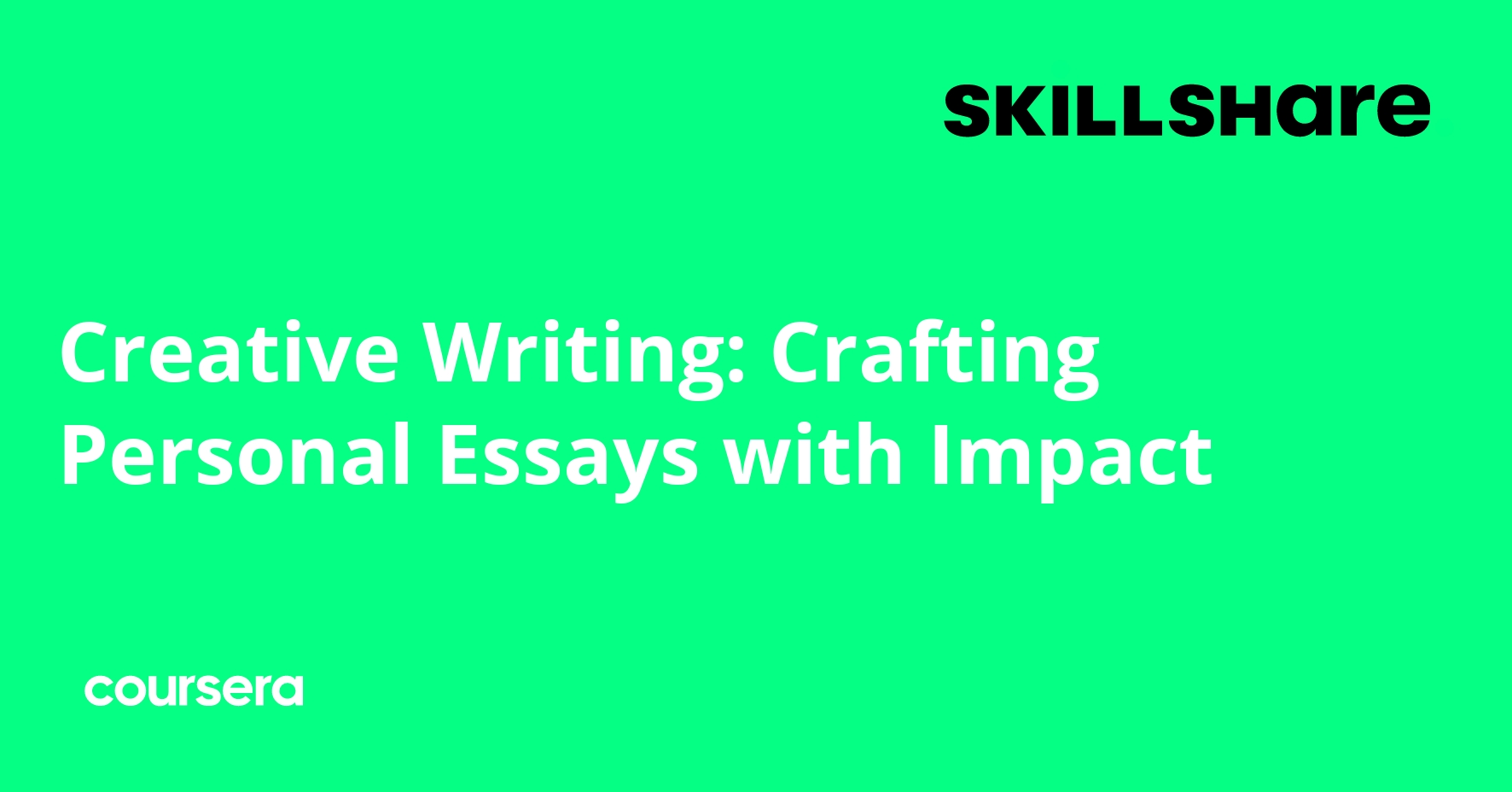 Creative Writing: Crafting Personal Essays with Impact | Coursera