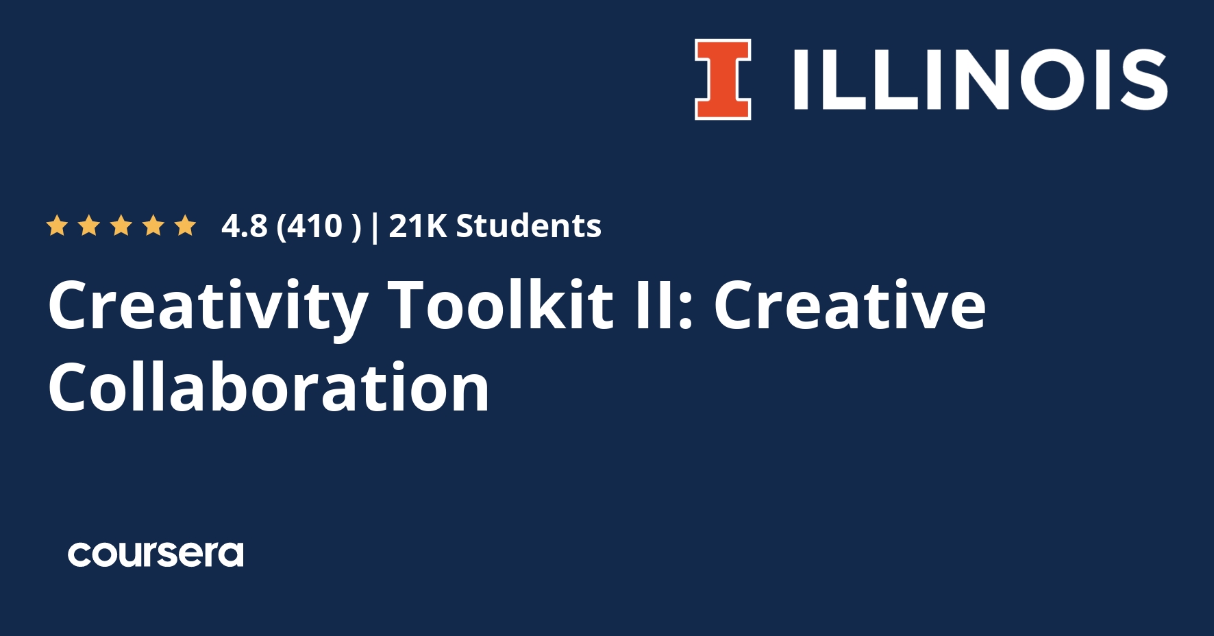 Creativity Toolkit II: Creative Collaboration | Coursera