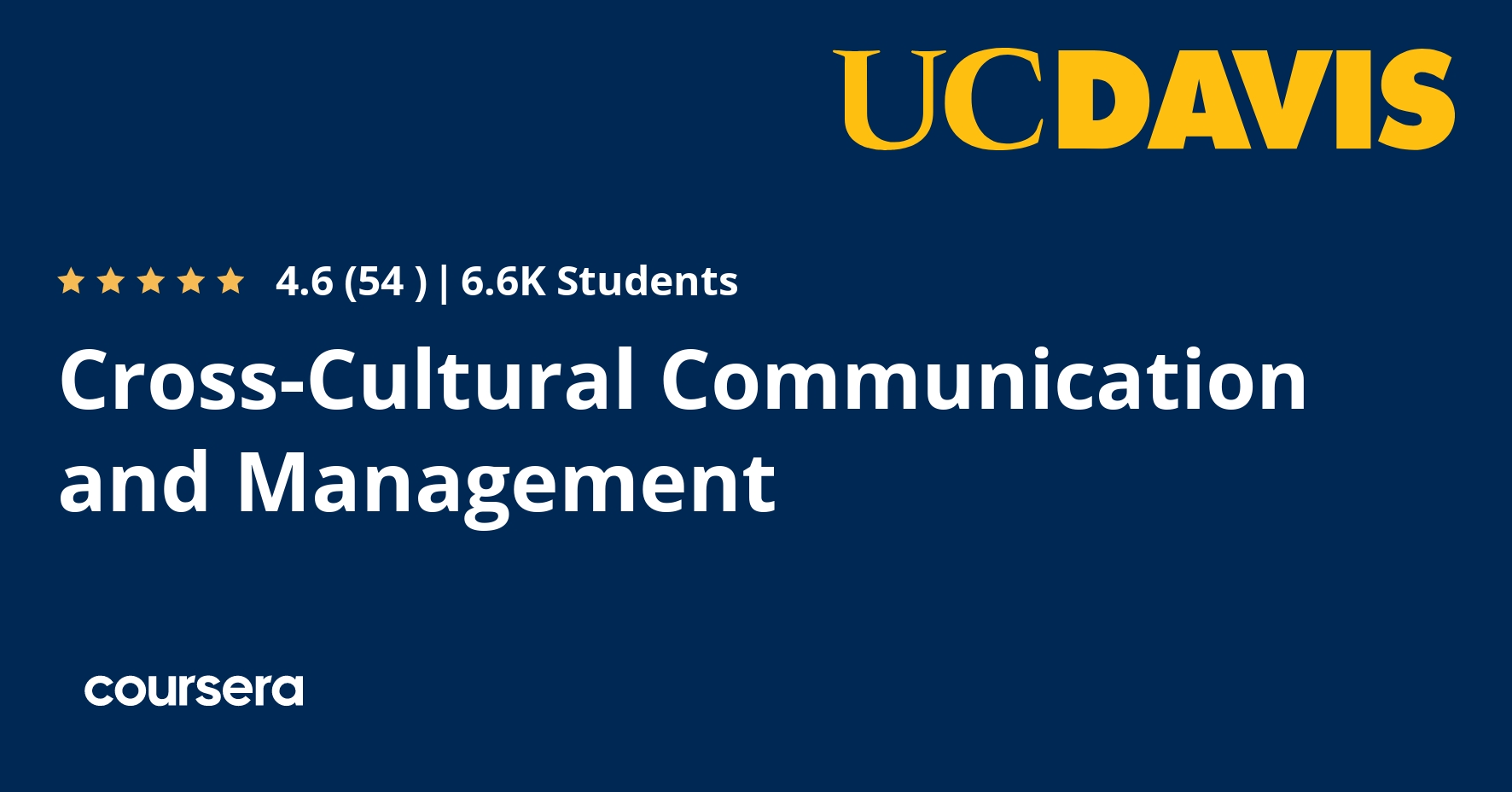Cross-Cultural Communication and Management | Coursera