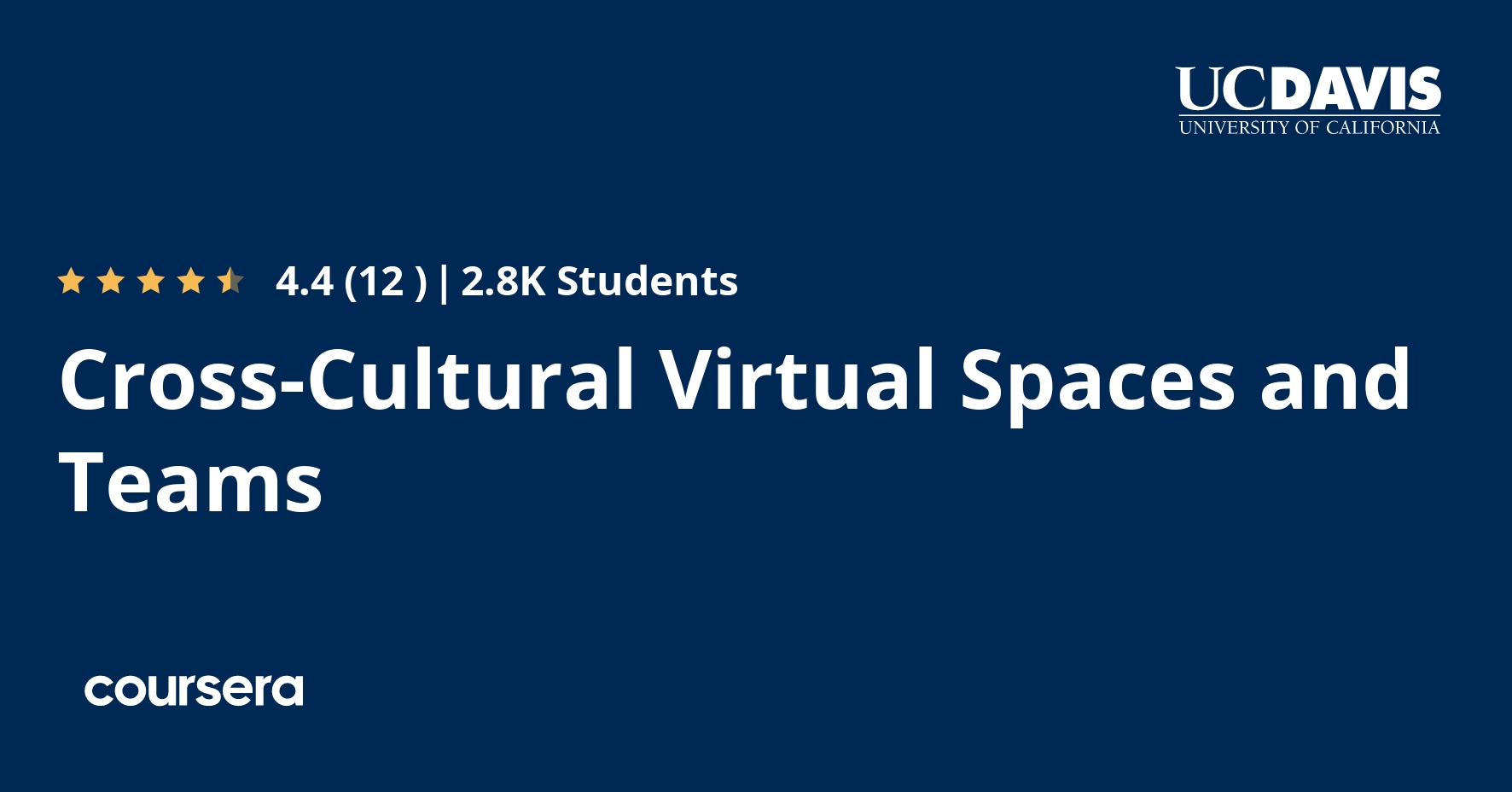 Cross-Cultural Virtual Spaces and Teams | Coursera