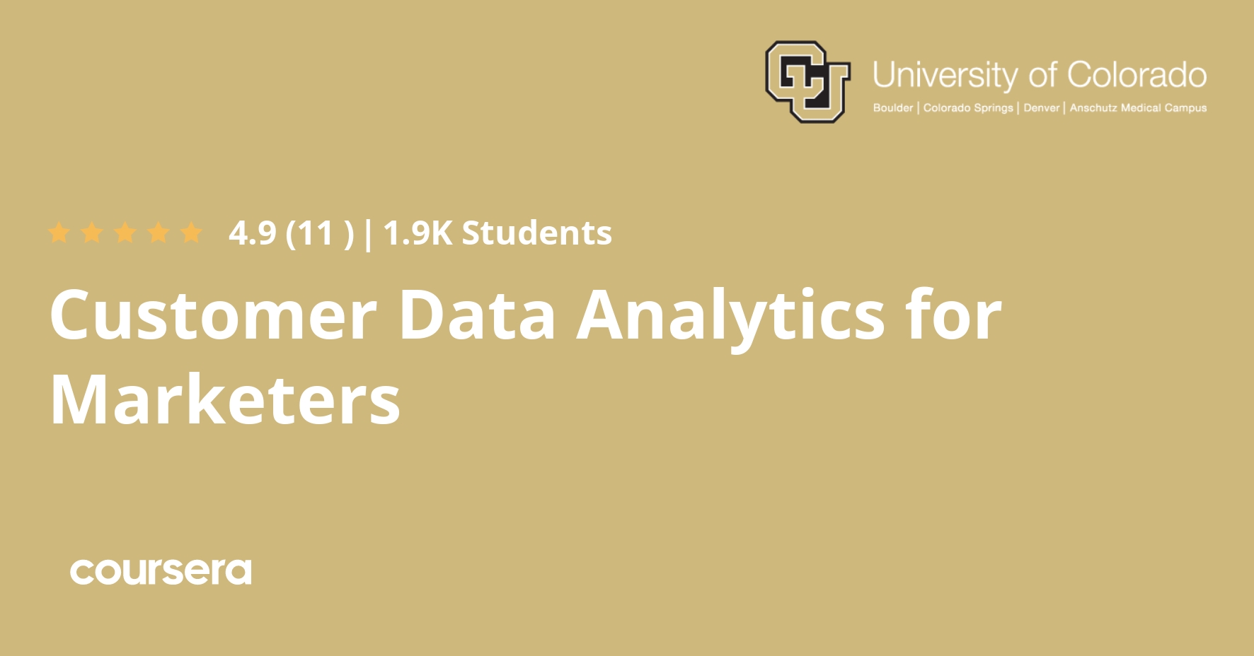 Customer Data Analytics for Marketers | Coursera