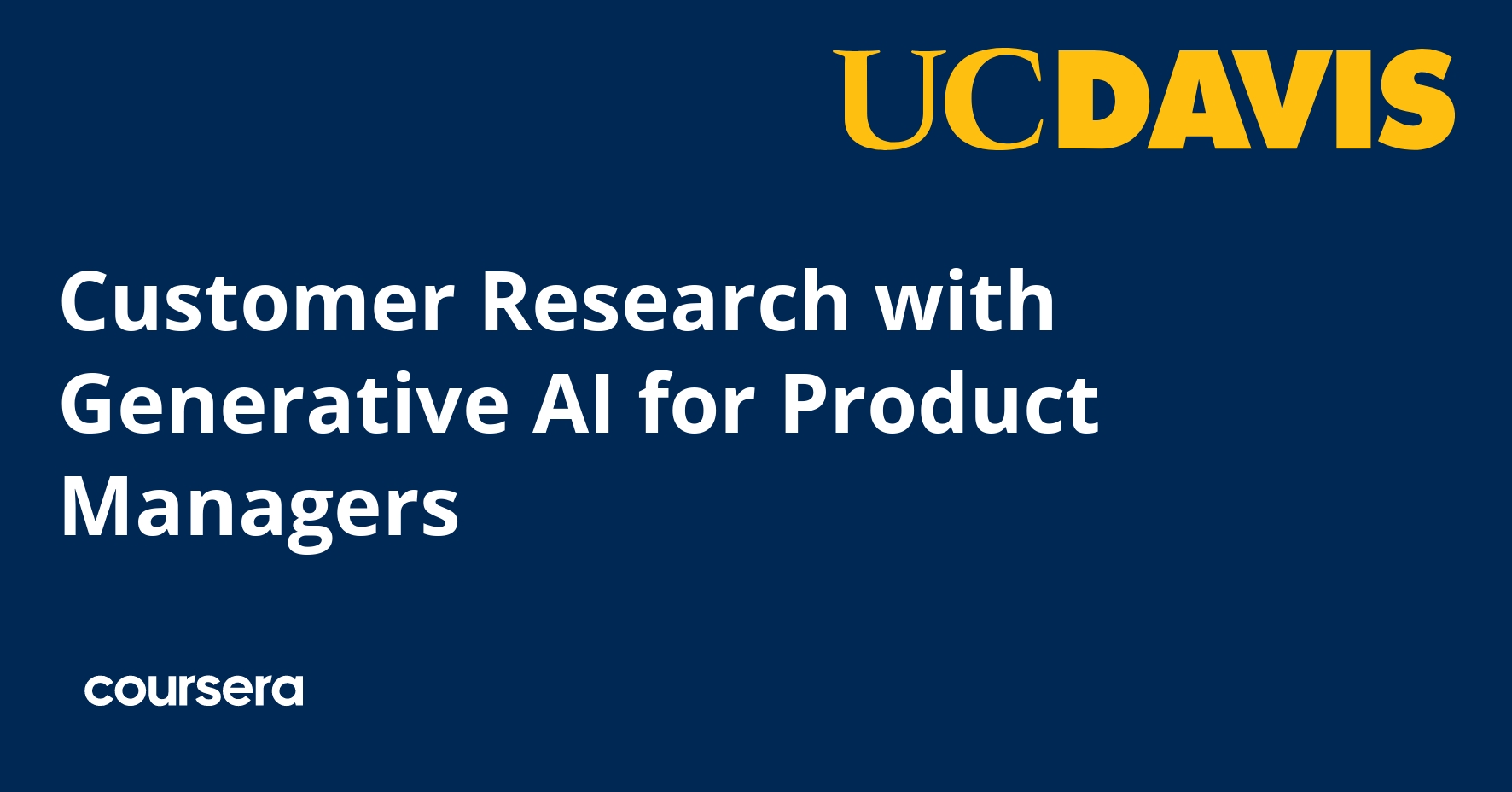 Customer Research with Generative AI for Product Managers | Coursera