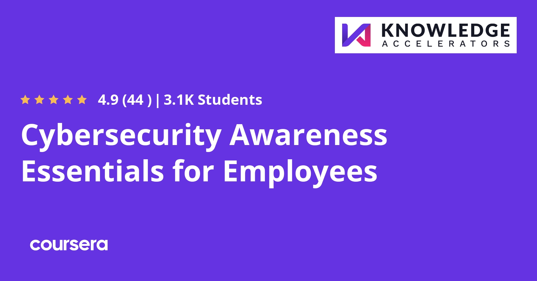 Cybersecurity Awareness Essentials for Employees | Coursera