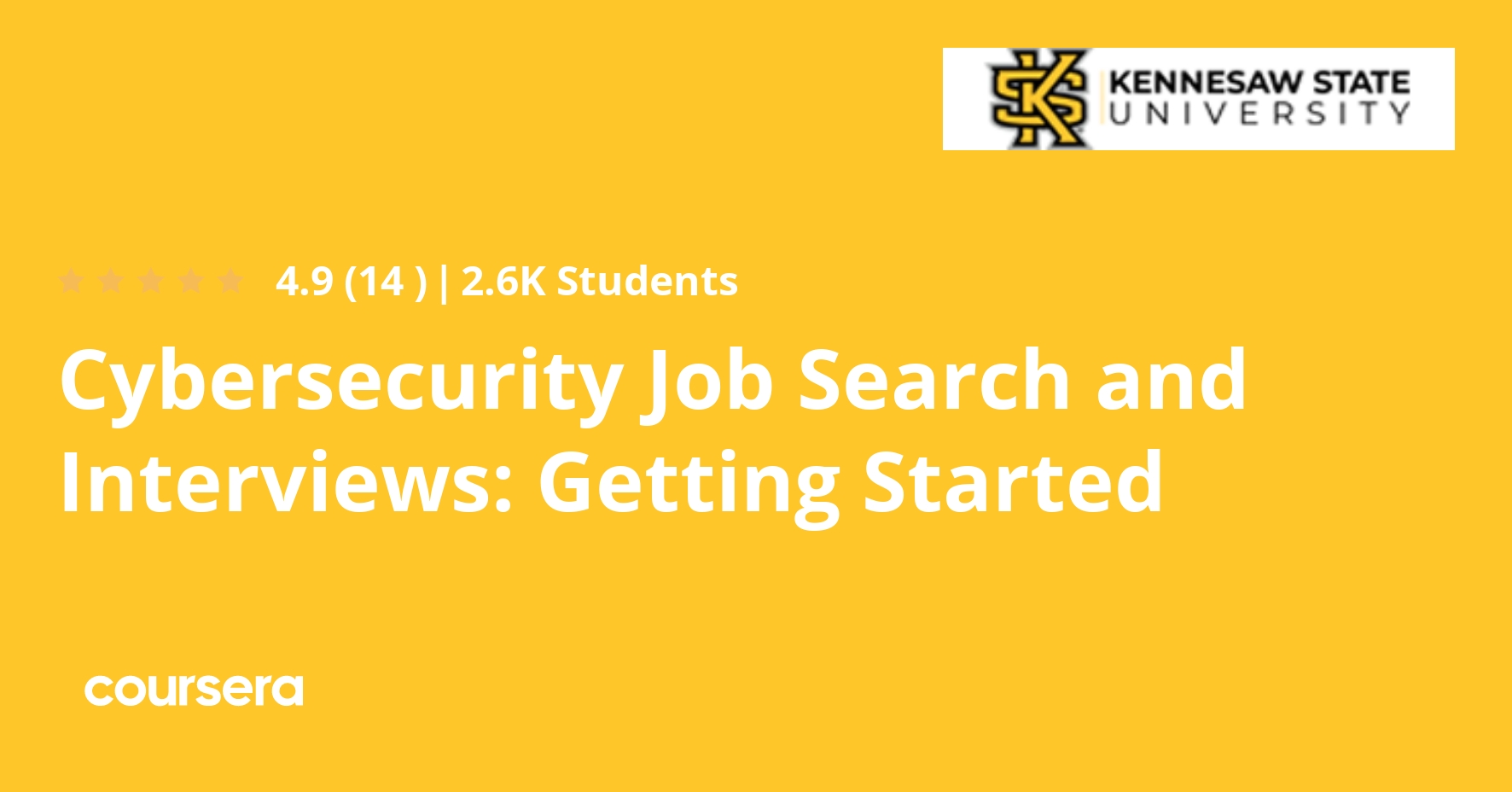 Cybersecurity Job Search and Interviews: Getting Started | Coursera