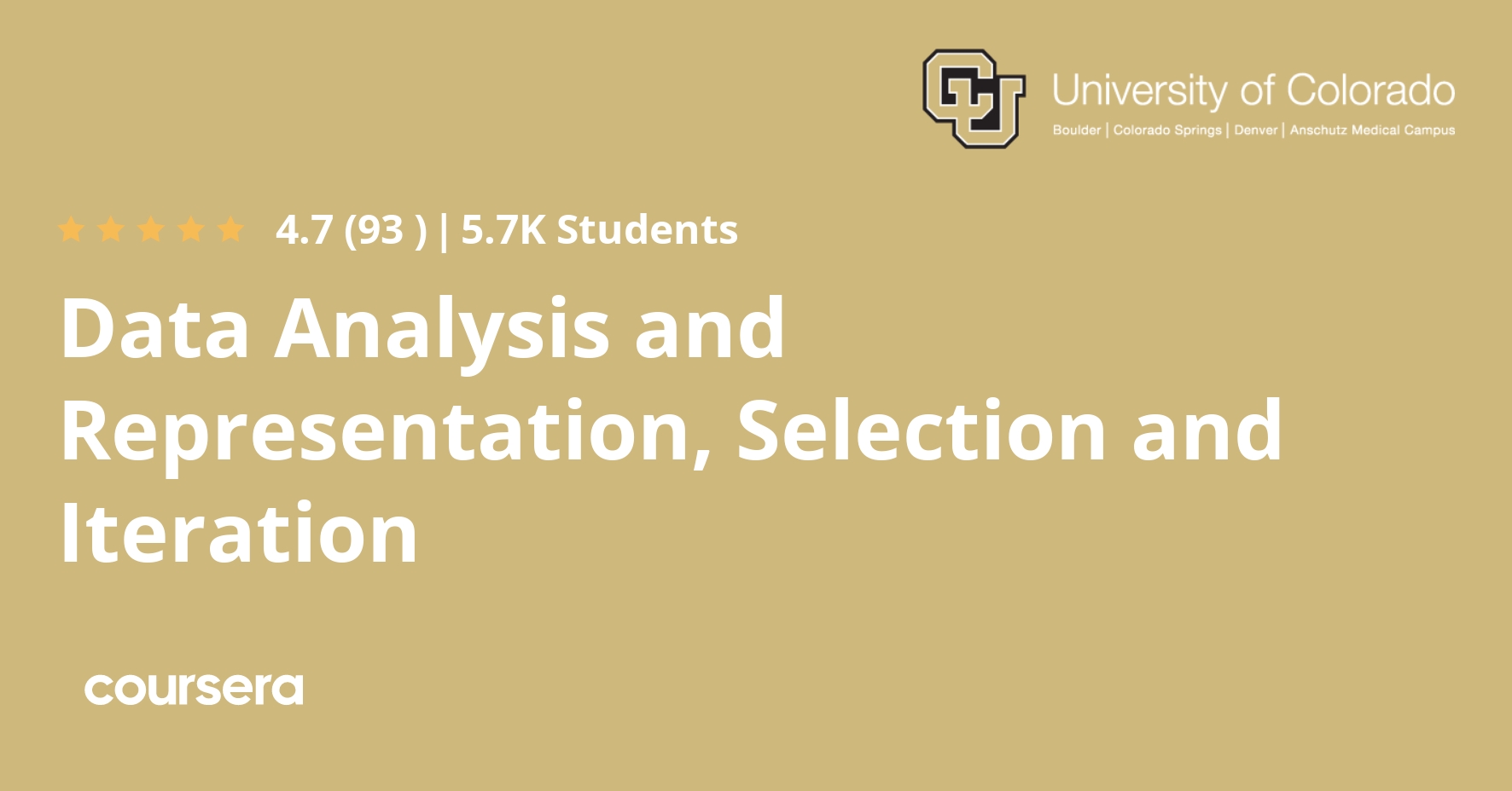 Data Analysis and Representation, Selection and Iteration | Coursera