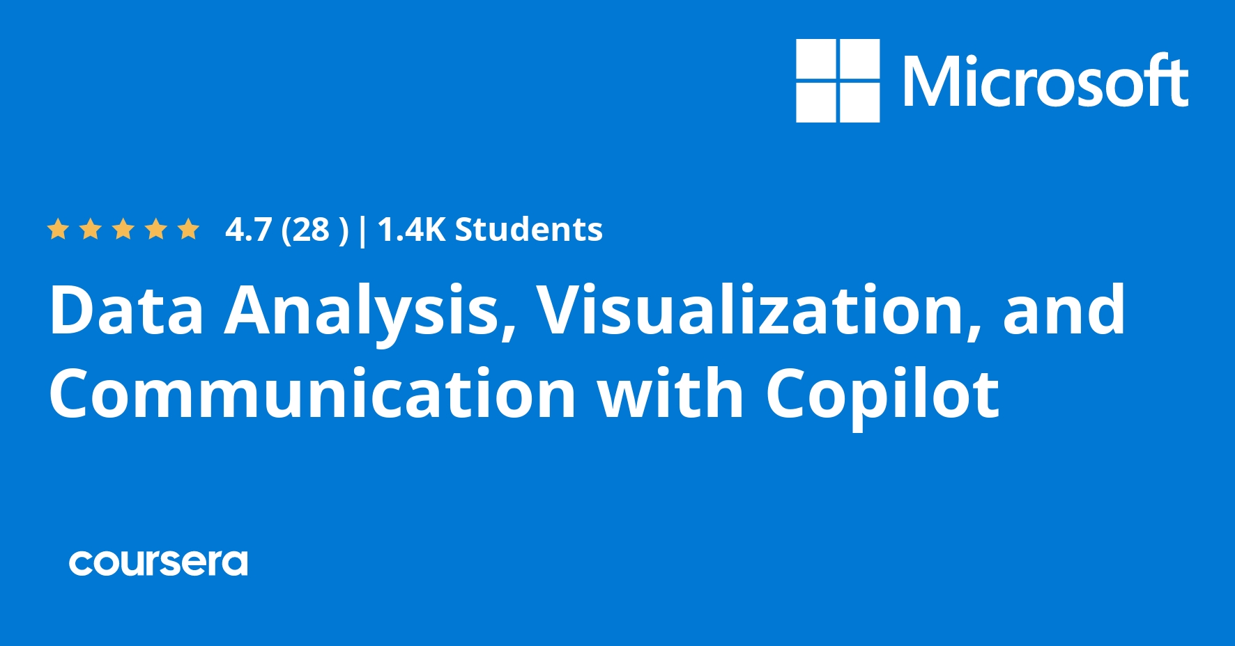 Data Analysis Visualization And Communication With Copilot Coursera
