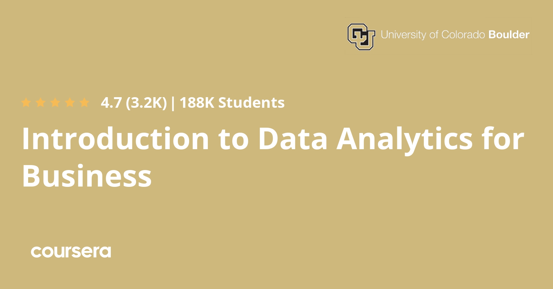 Introduction To Data Analytics For Business Coursera 