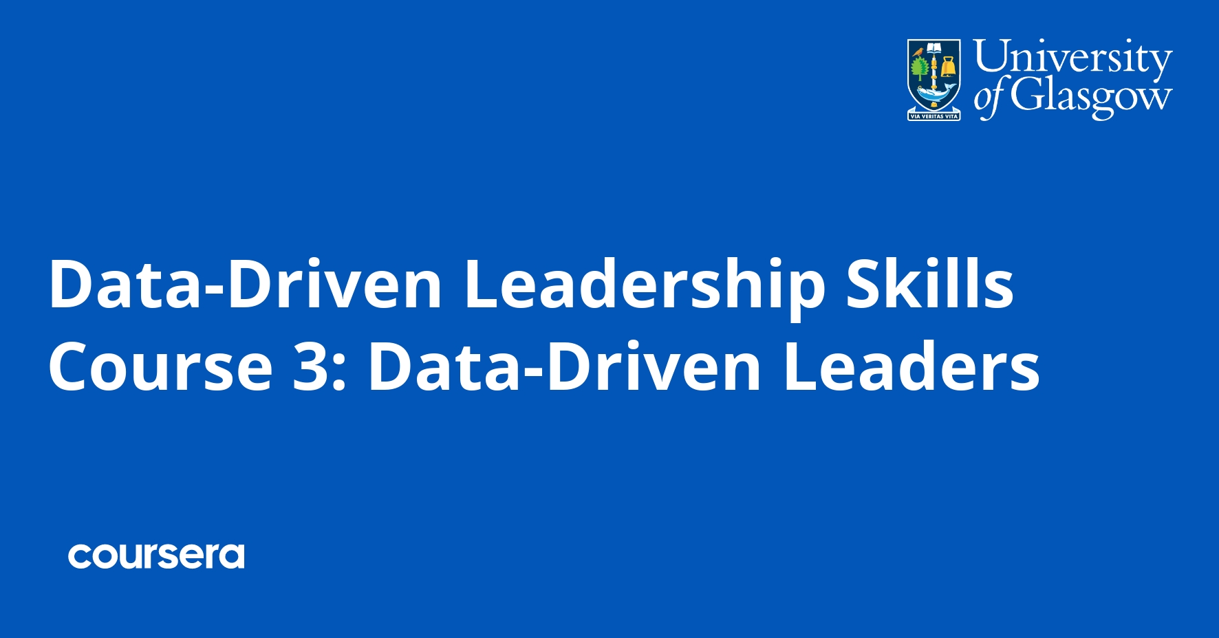 Data-Driven Leadership Skills Course 3: Data-Driven Leaders | Coursera