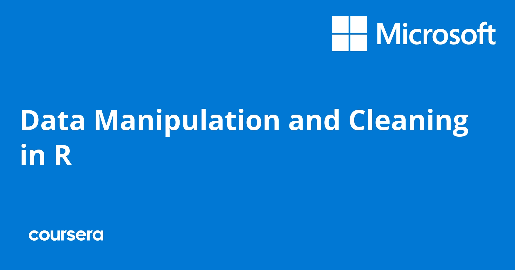 Data Manipulation and Cleaning in R | Coursera