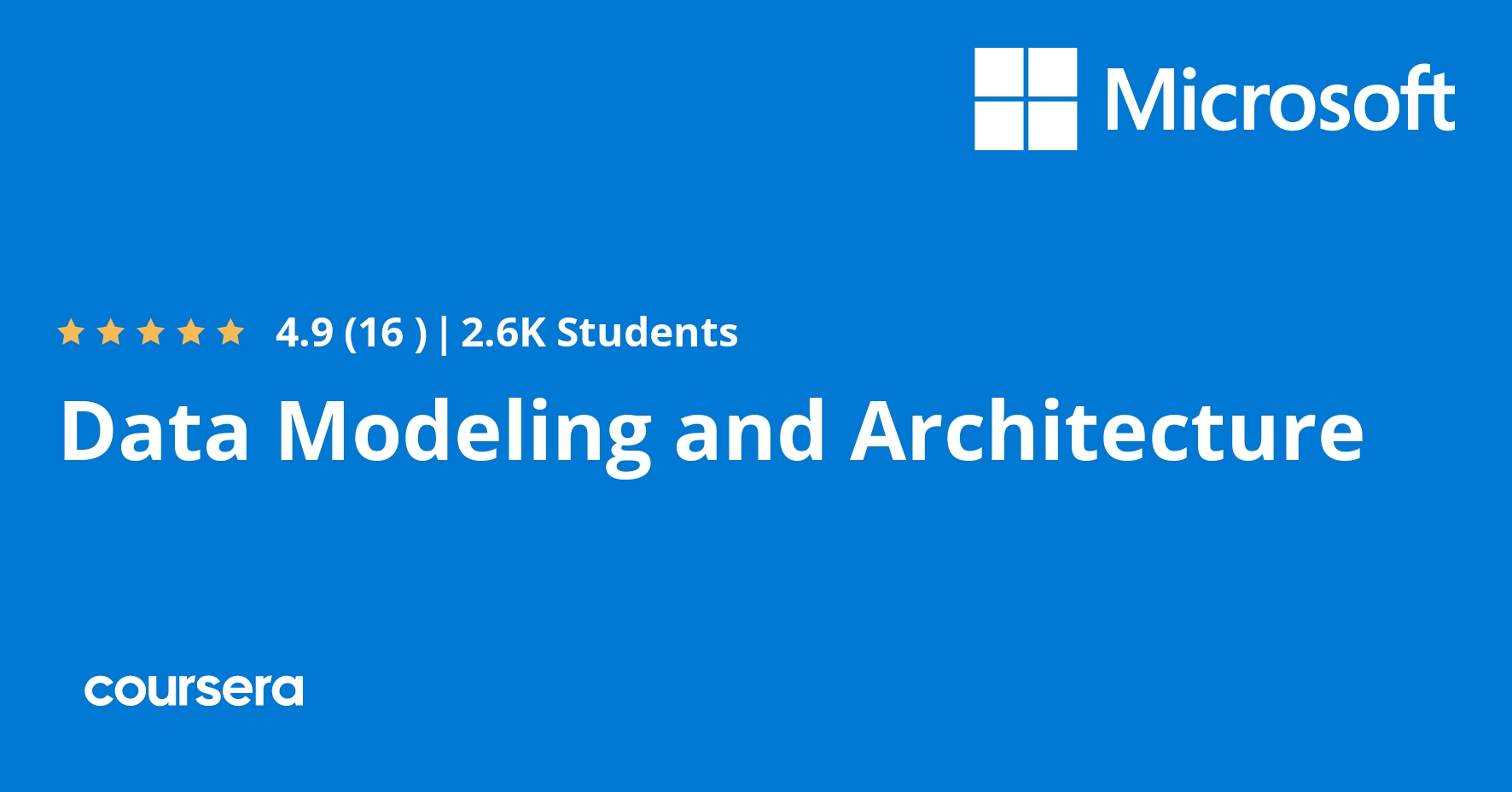 Data Modeling and Architecture | Coursera