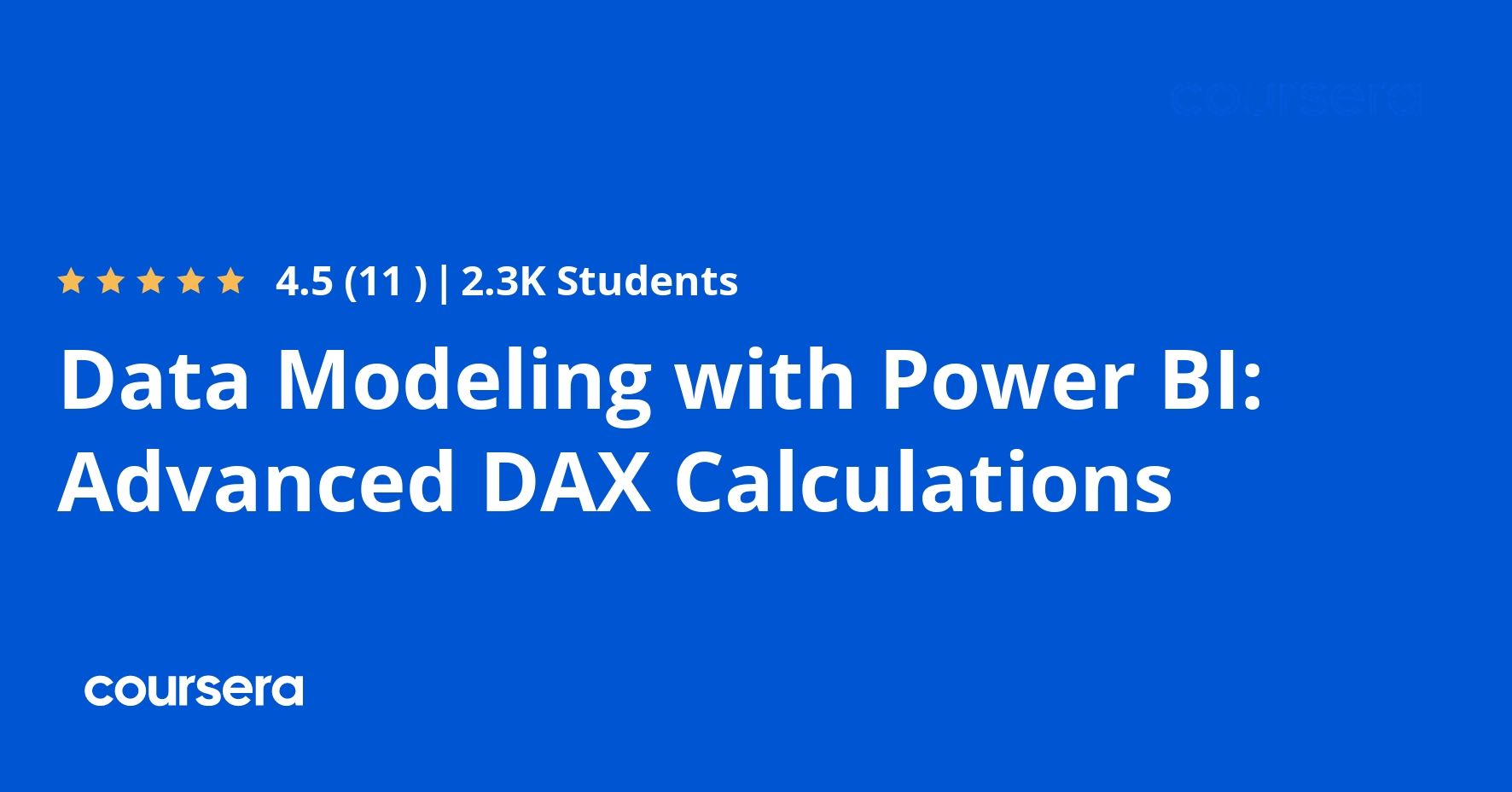 Data Modeling with Power BI: Advanced DAX Calculations
