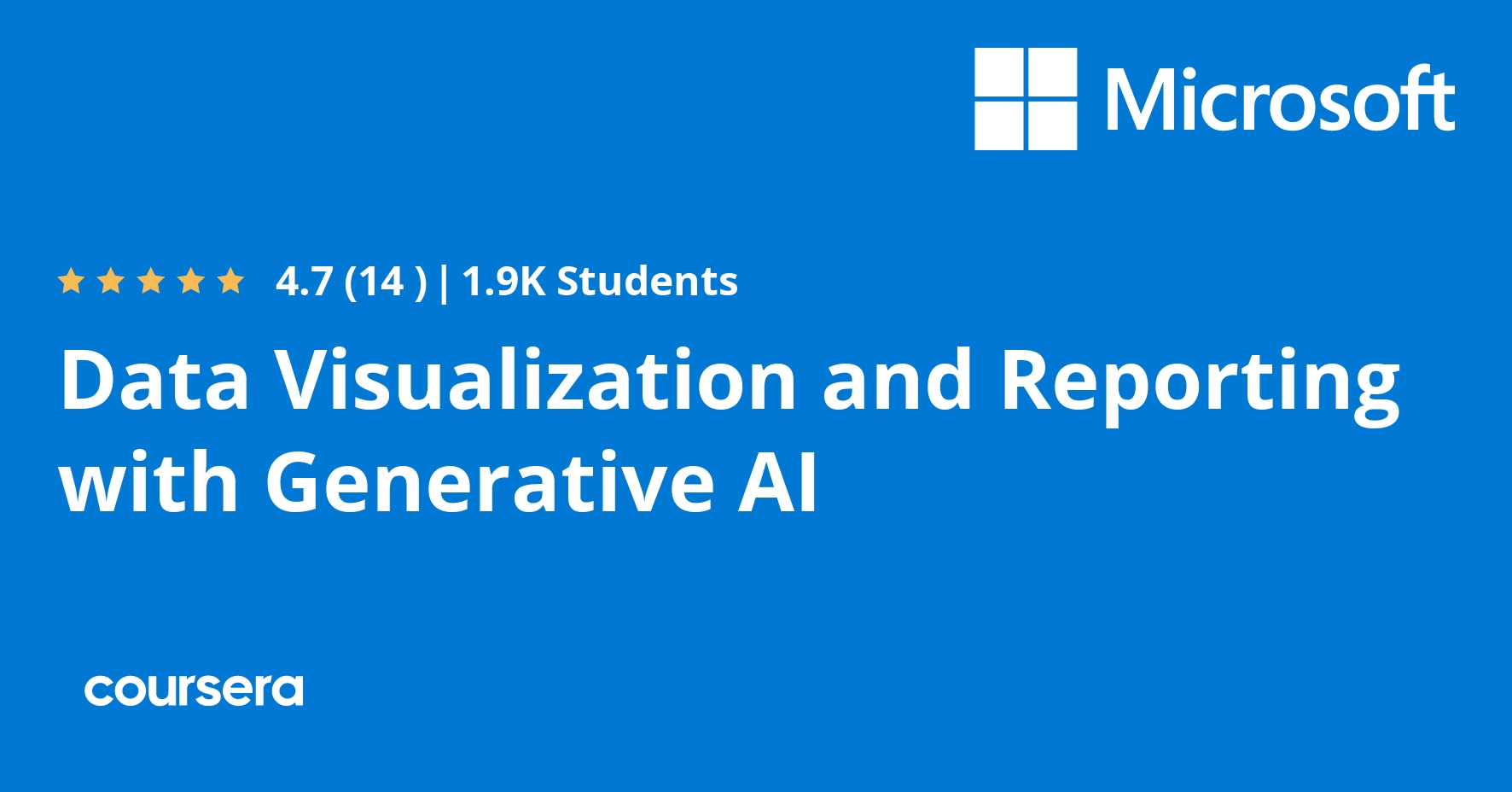 Data Visualization and Reporting with Generative AI | Coursera