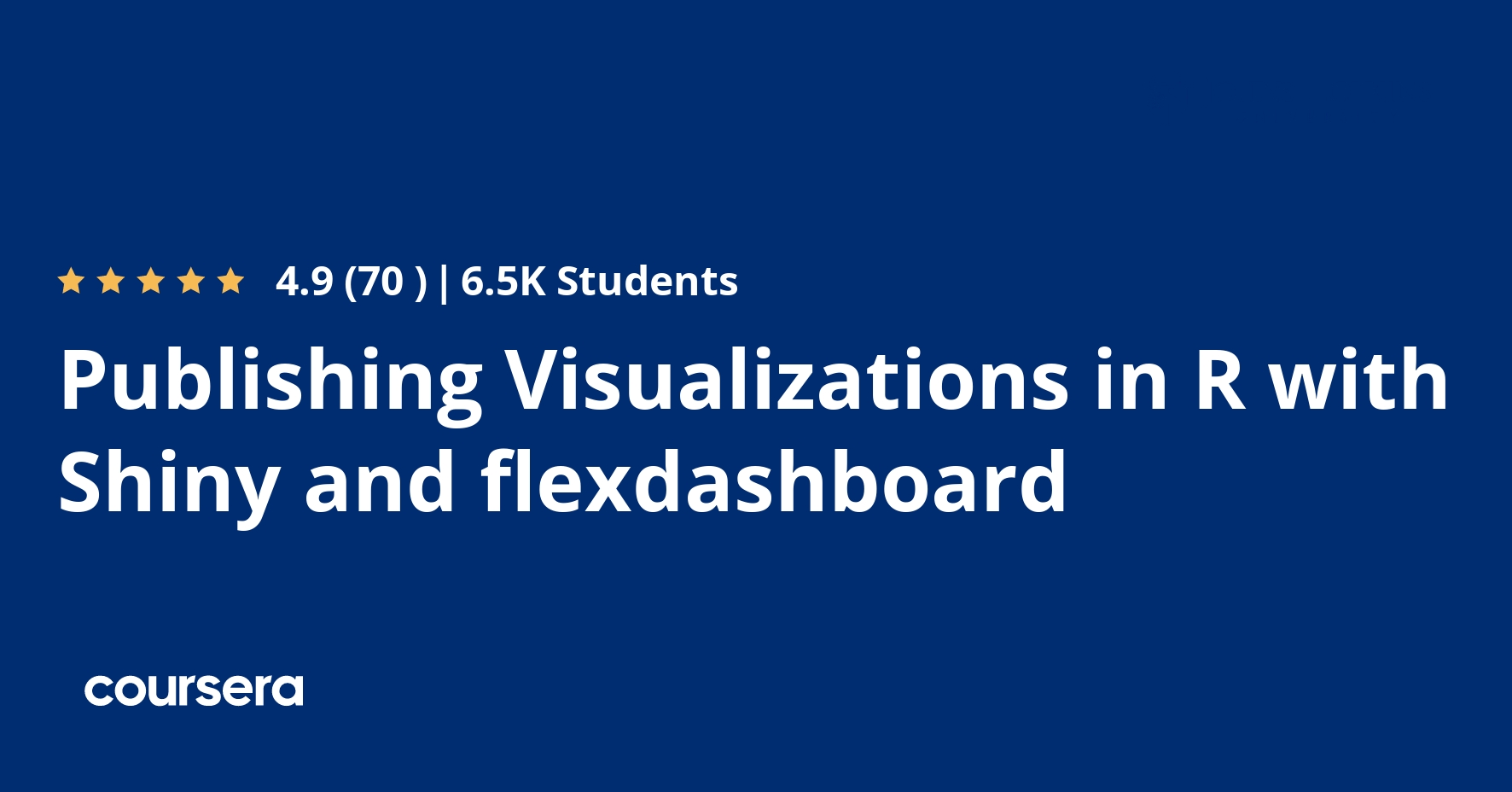Publishing Visualizations in R with Shiny and flexdashboard | Coursera