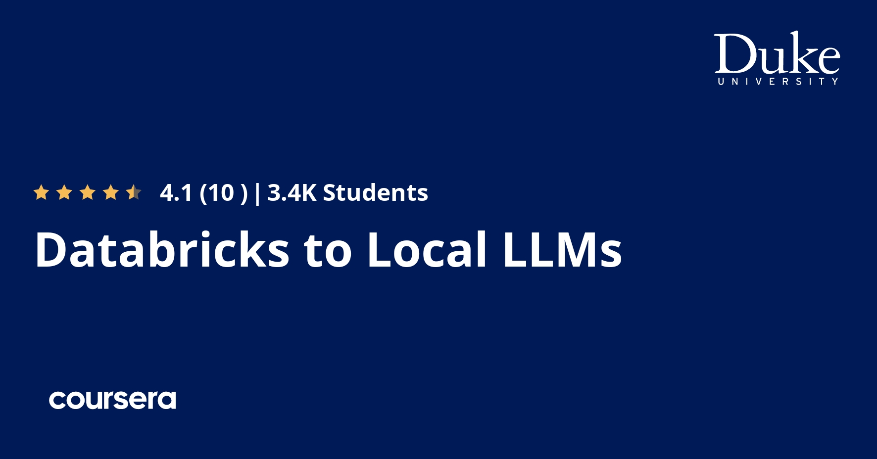 Databricks to Local LLMs | Coursera