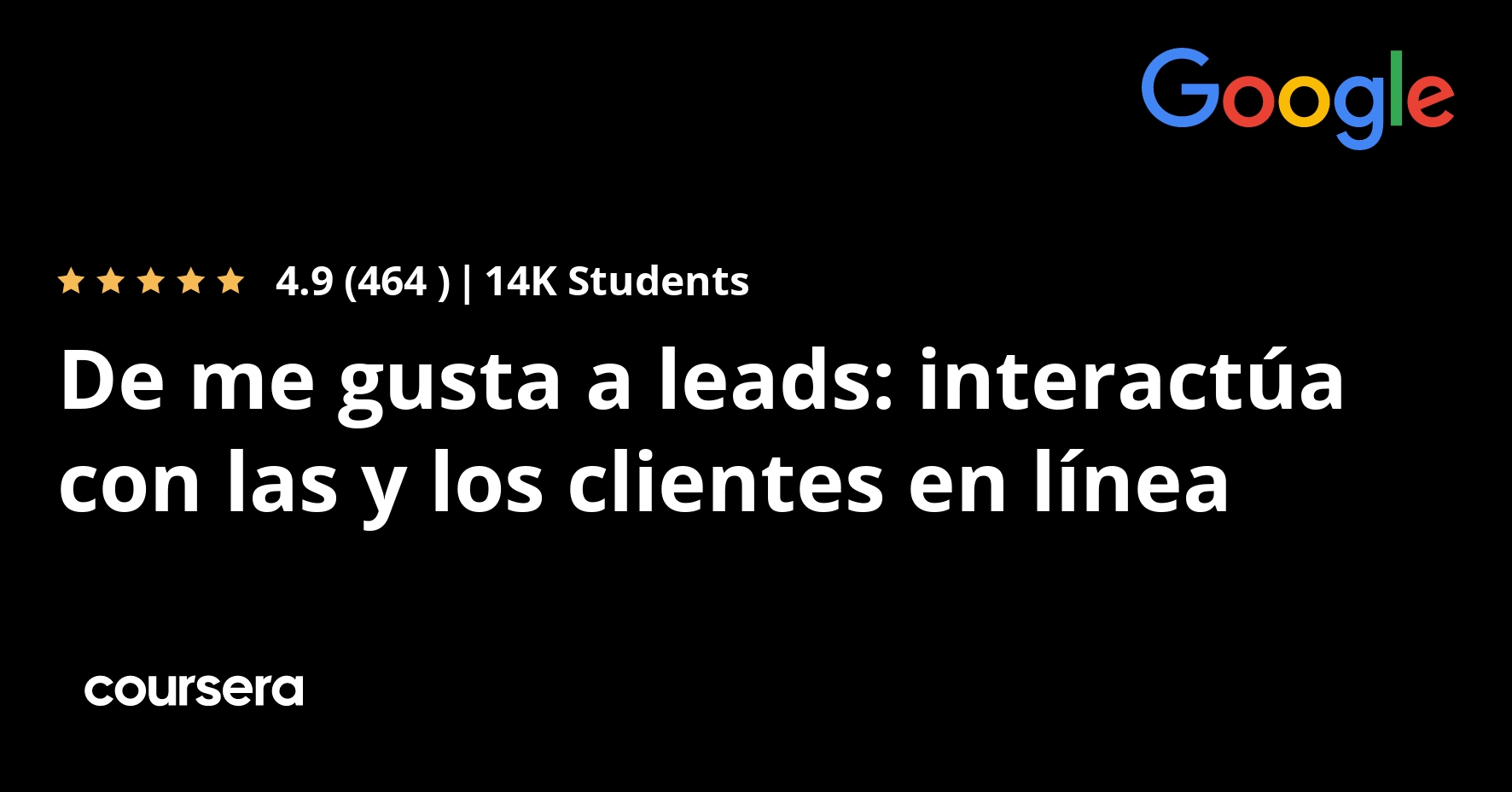 De me gusta a leads: interactúa con las y los clientes en línea | Coursera
