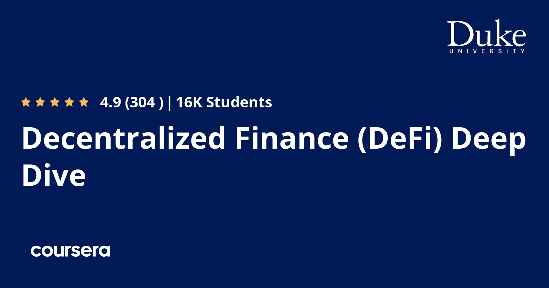 Decentralized Finance (DeFi) Deep Dive | Coursera