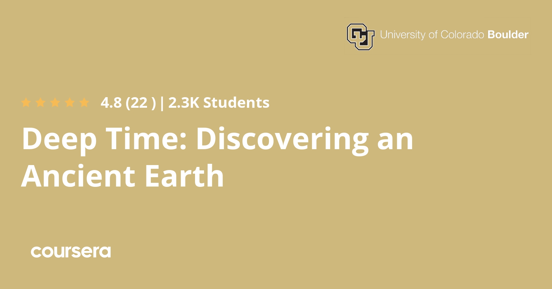 Deep Time: Discovering an Ancient Earth | Coursera