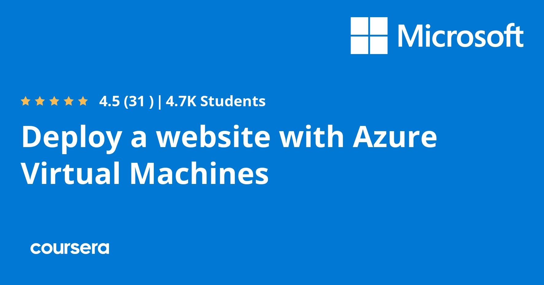Deploy a website with Azure Virtual Machines | Coursera