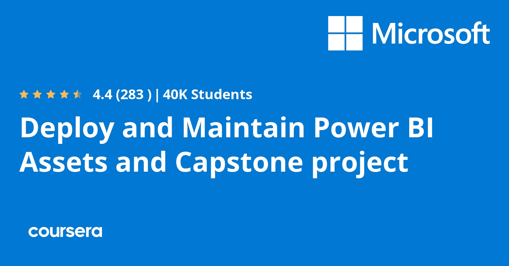Deploy and Maintain Power BI Assets and Capstone project | Coursera