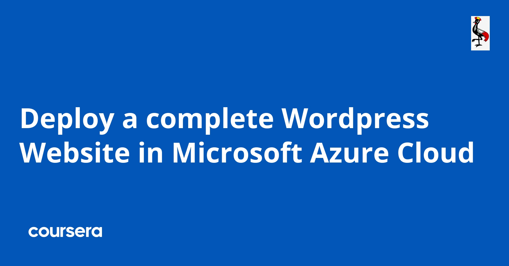Deploy a complete Wordpress Website in Microsoft Azure Cloud