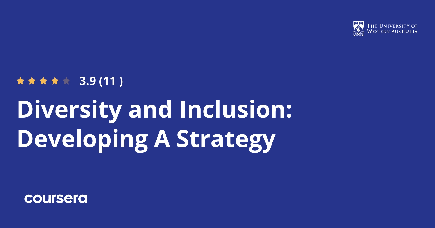 Diversity and Inclusion: Developing A Strategy | Coursera Diversity and Inclusion: Developing A Strategy | Coursera